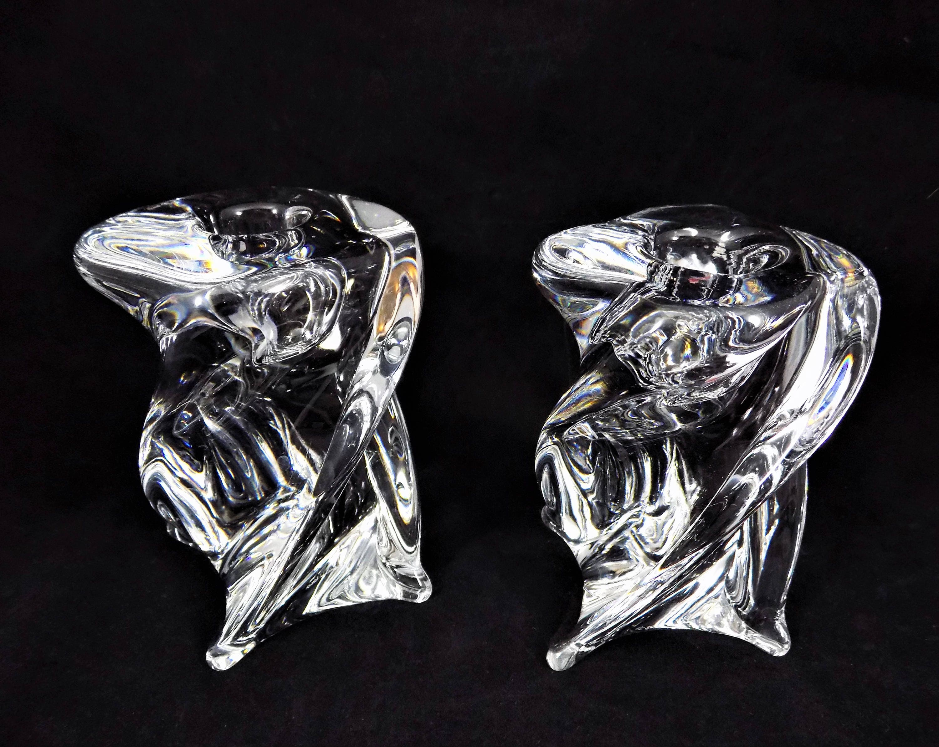 Crystal Candlestick Holders Saint Louis Isabelle One Pair | Etsy