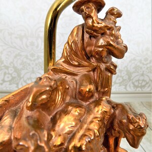 Copper Clad Lamp, Shepherd and Sheep, Table Lamp, Caring Shepherd, Mid ...