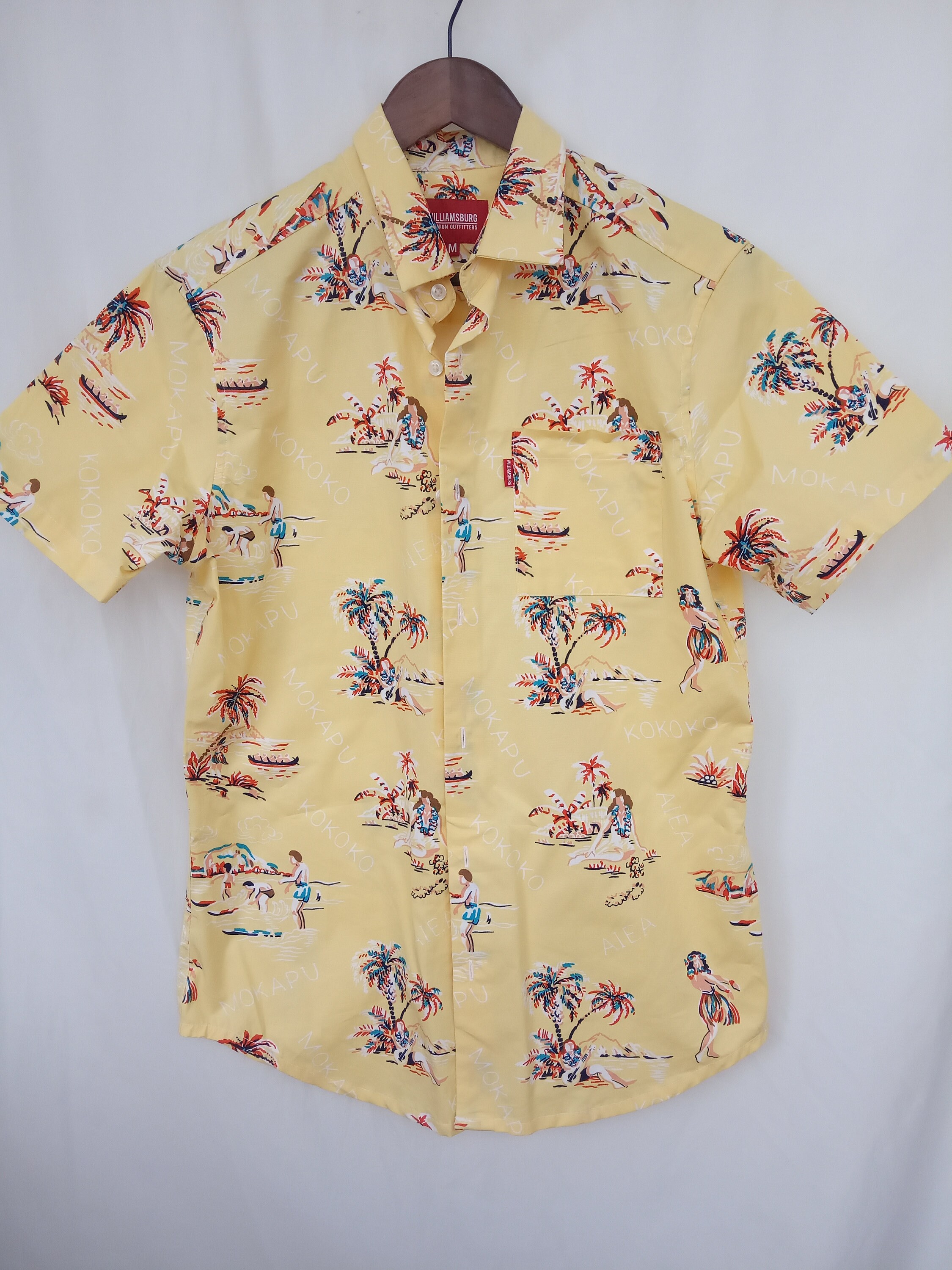 Hawaiian Shirt Yellow Style Cliff Booth Size M - Etsy