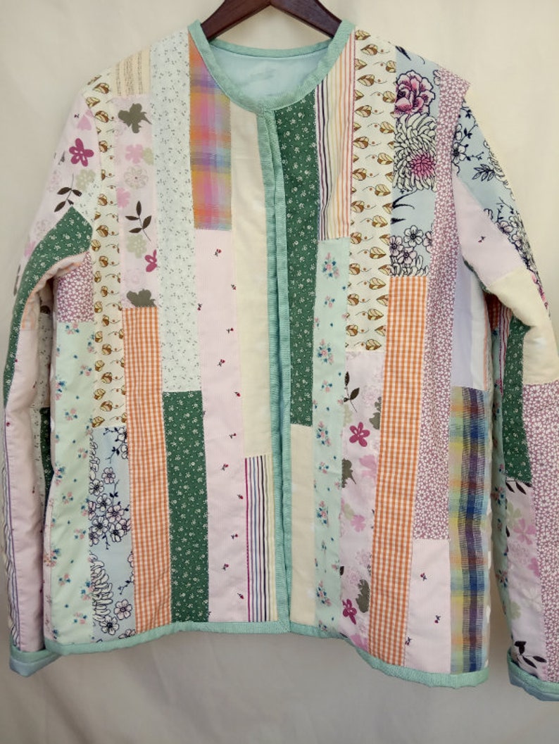 Patchwork Quilted Jacket Cotton Fabric Quilt Coat Patchwork - Etsy