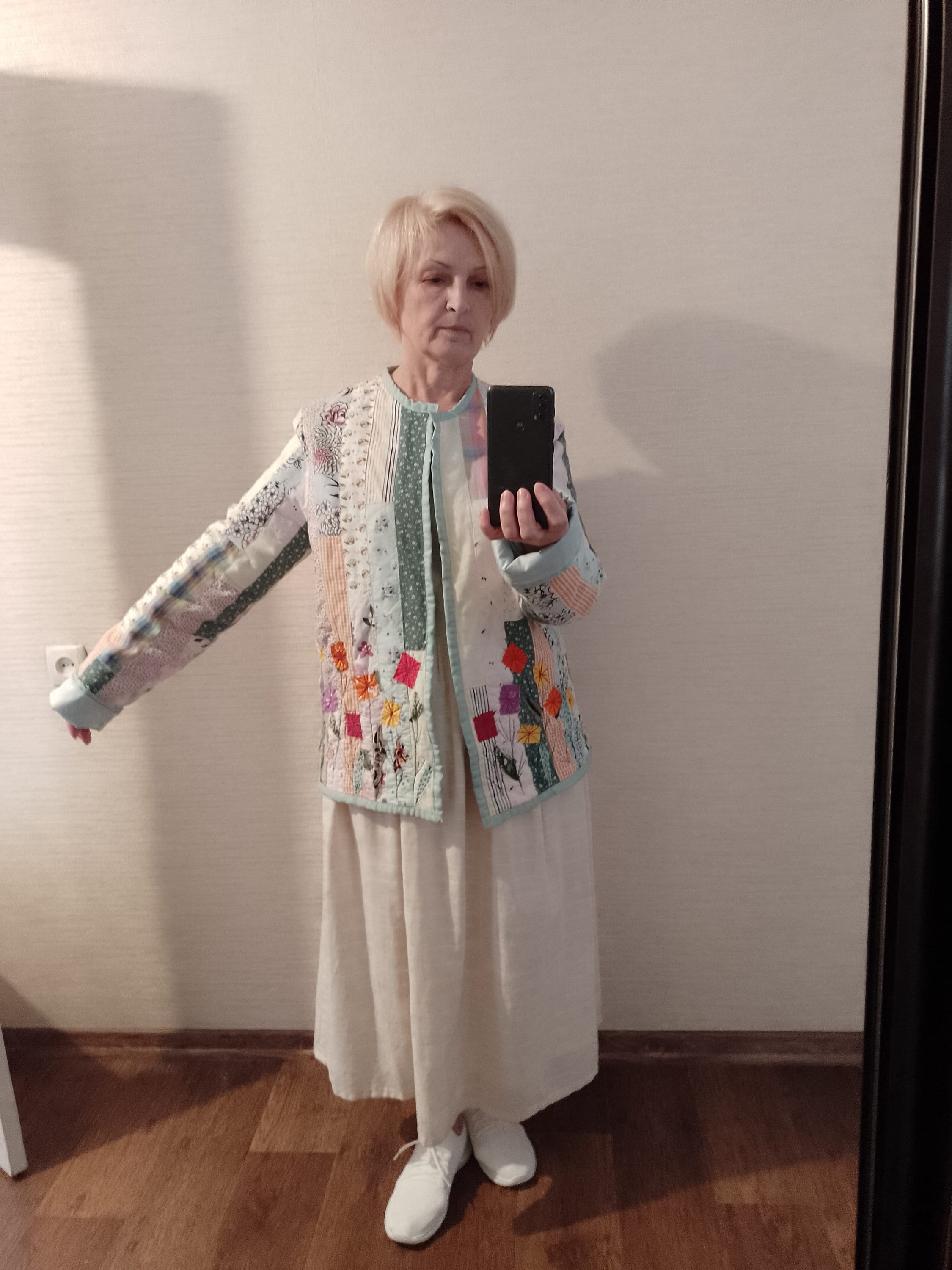 Patchwork Quilted Jacket Cotton Fabric, Quilt Coat, Patchwork Coat ...