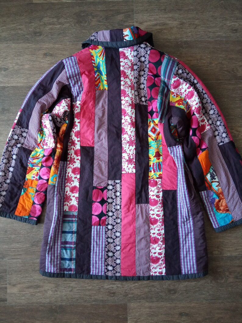 Patchwork Coat Patchwork Quilted Jacket Cotton Fabric Quilt - Etsy