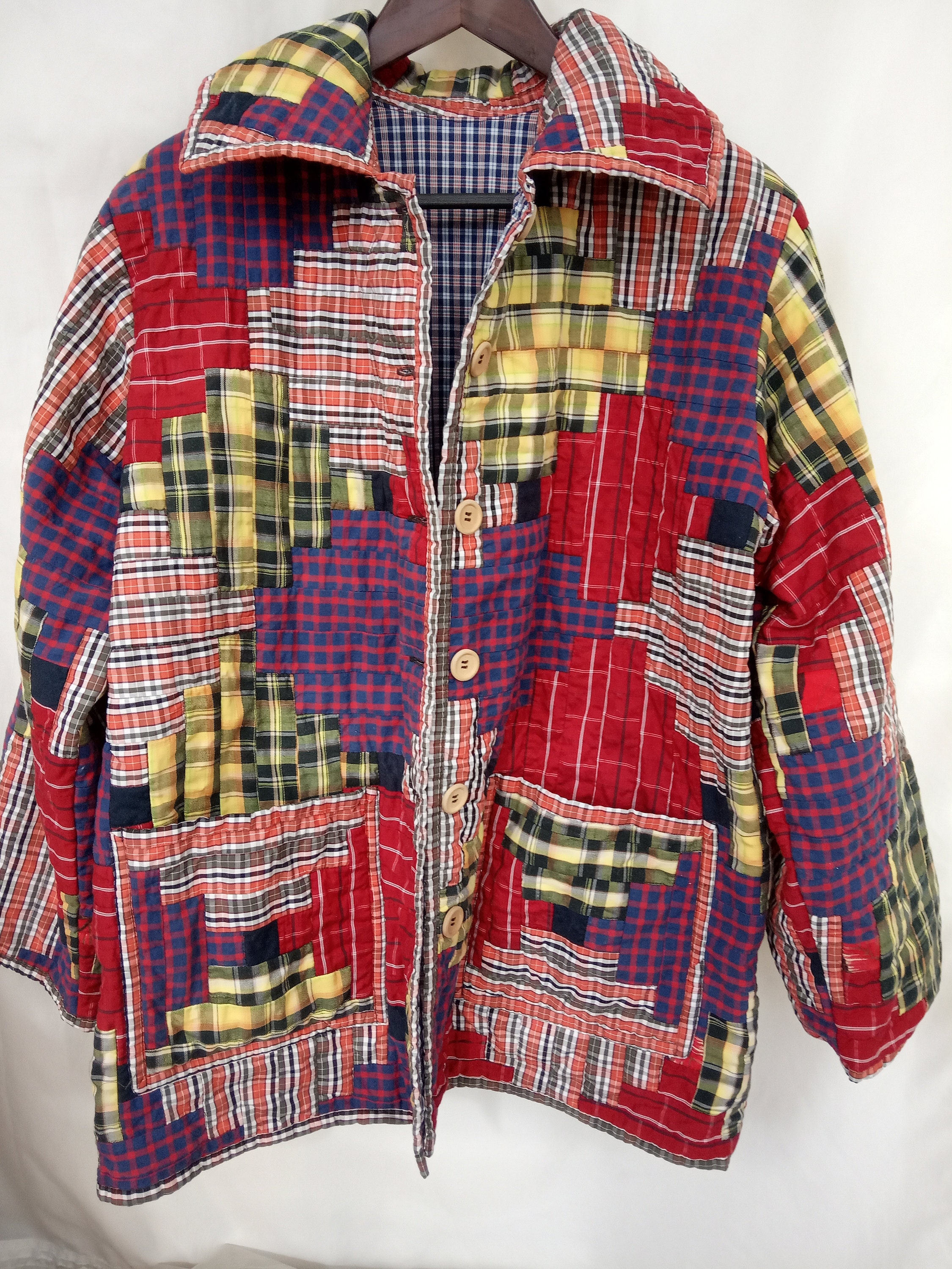 Patchwork Coat, Patchwork Quilted Jacket Cotton Fabric, Quilt Coat ...