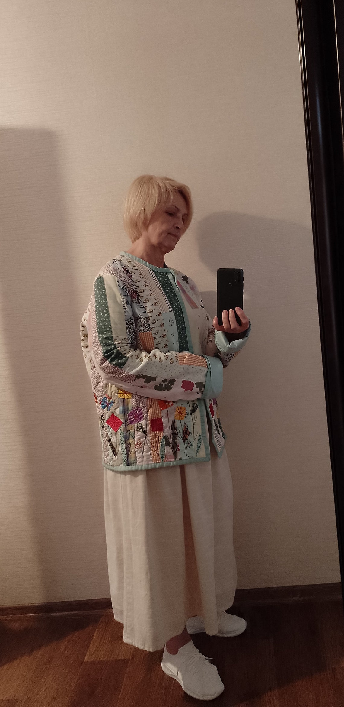 Patchwork Quilted Jacket Cotton Fabric, Quilt Coat, Patchwork Coat ...