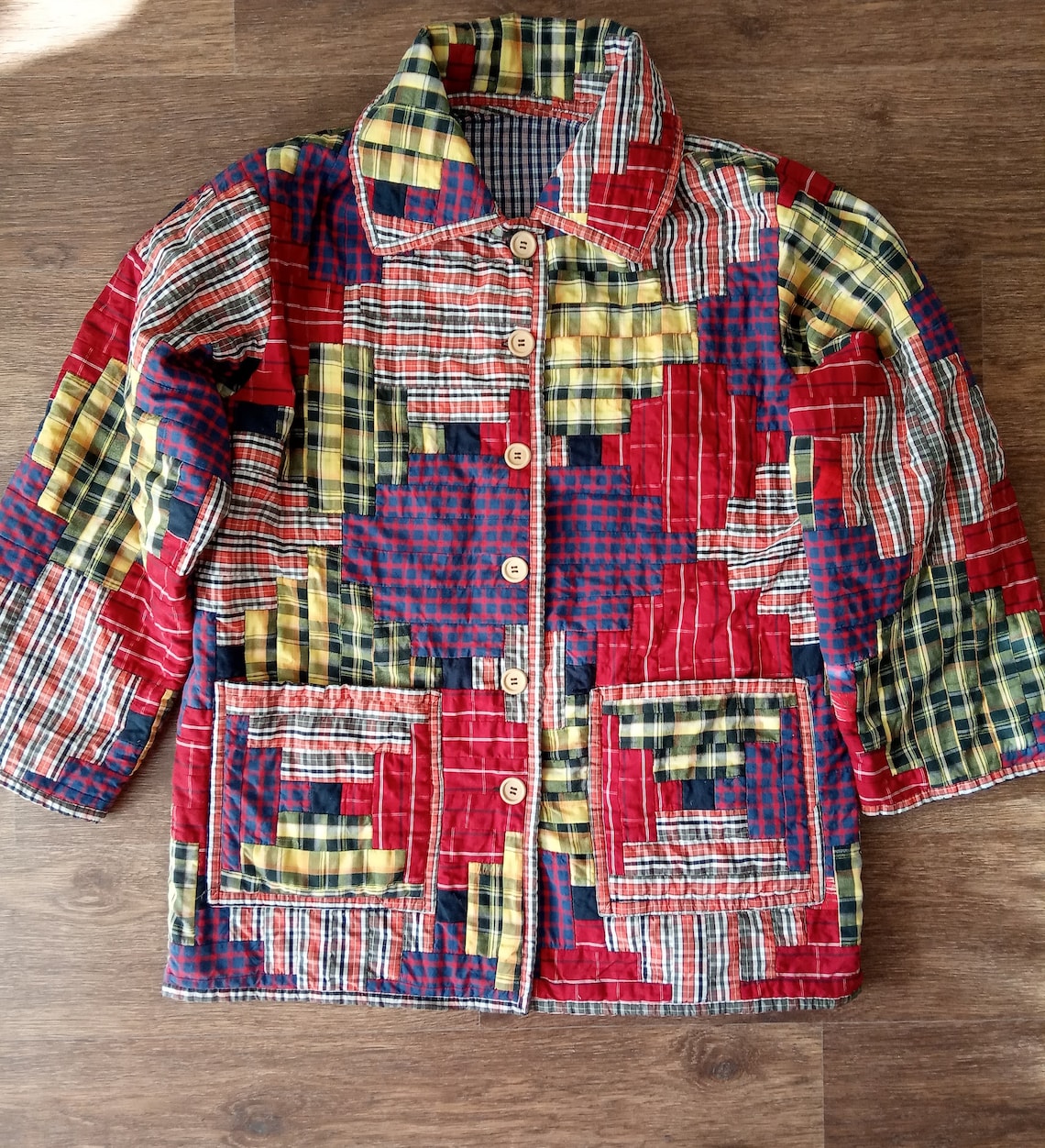 Patchwork Coat, Patchwork Quilted Jacket Cotton Fabric, Quilt Coat ...