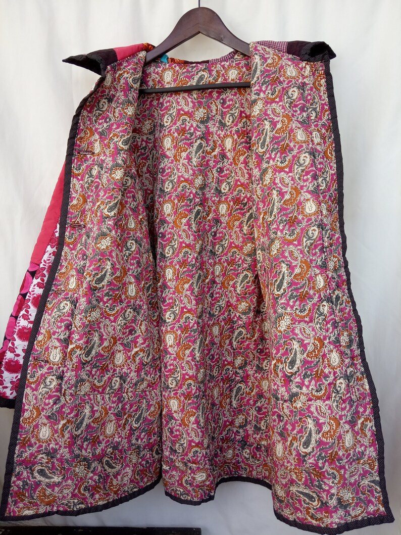 Patchwork Coat Patchwork Quilted Jacket Cotton Fabric Quilt - Etsy