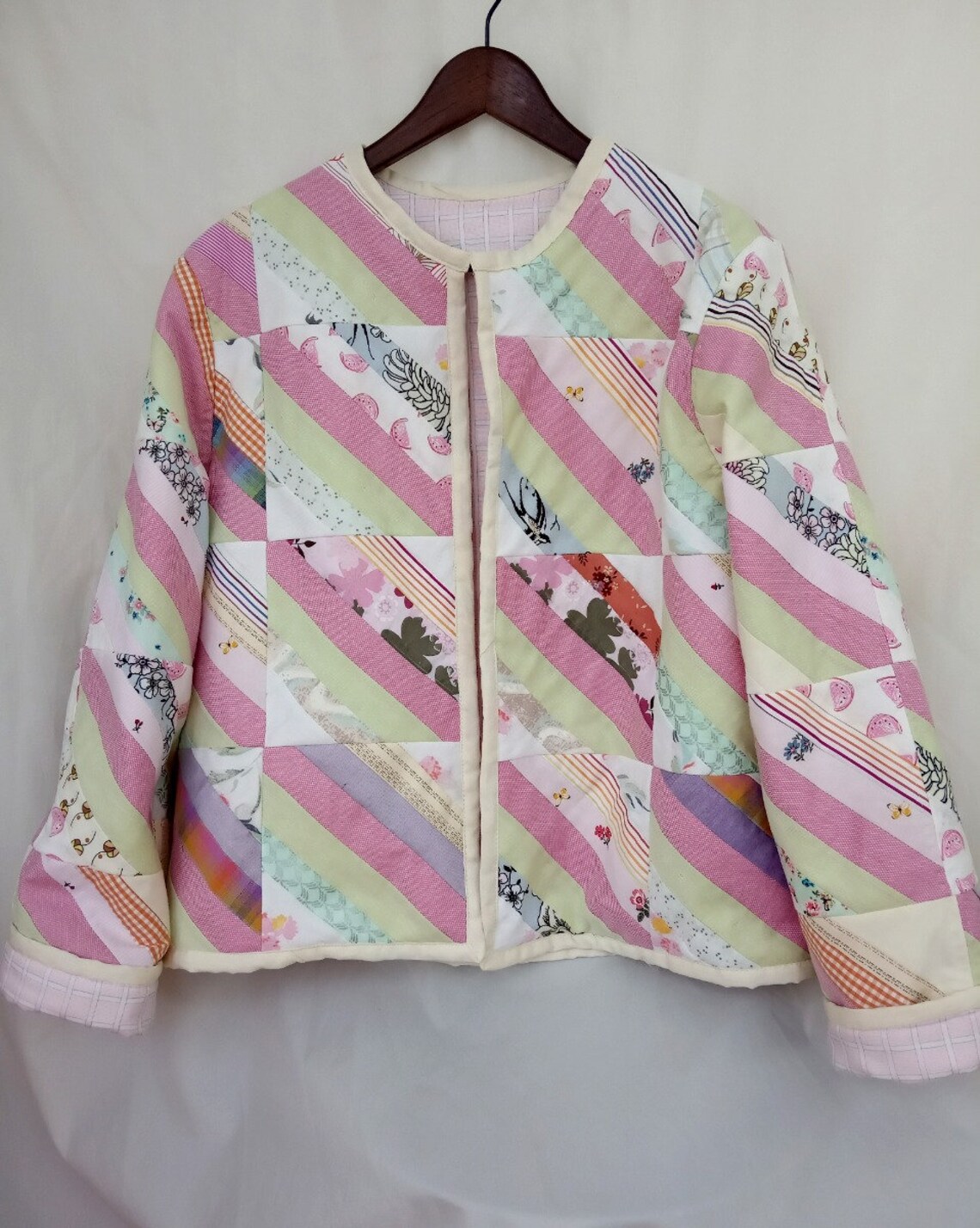 Patchwork Quilted Jacket Cotton Fabric Quilt Coat Patchwork - Etsy