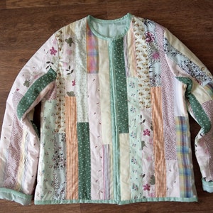 Patchwork Quilted Jacket Cotton Fabric Quilt Coat Patchwork - Etsy