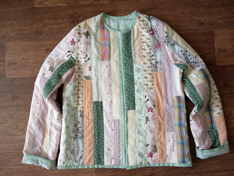 Patchwork Quilted Jacket Cotton Fabric Quilt Coat Patchwork - Etsy