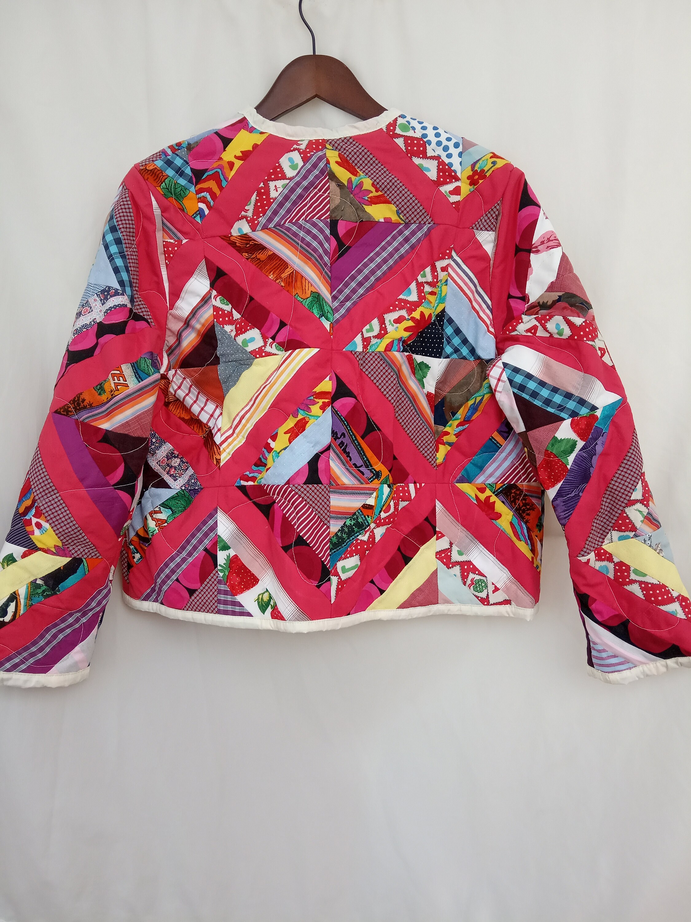 Patchwork Quilted Jacket Cotton Fabric Multicolor Quilt Coat - Etsy