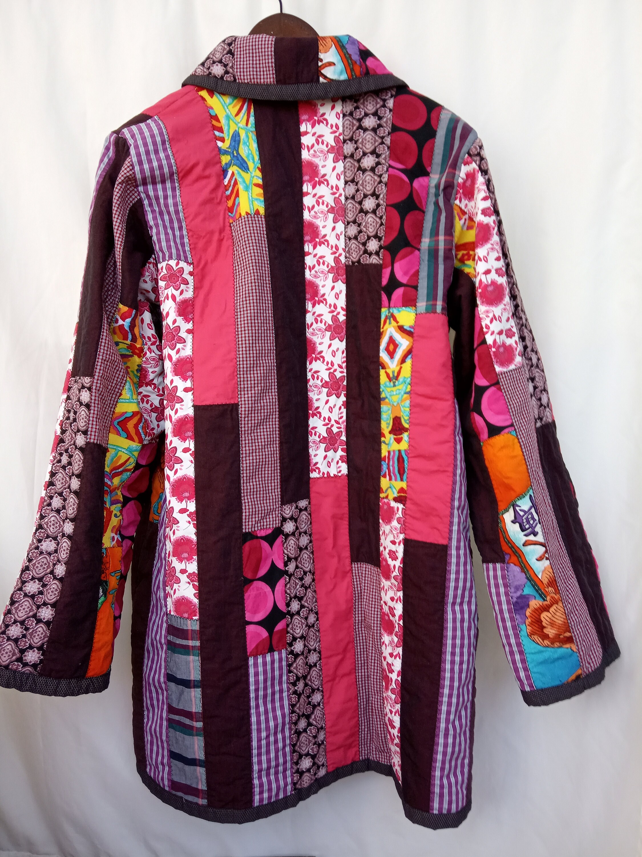 Patchwork Coat Patchwork Quilted Jacket Cotton Fabric Quilt - Etsy