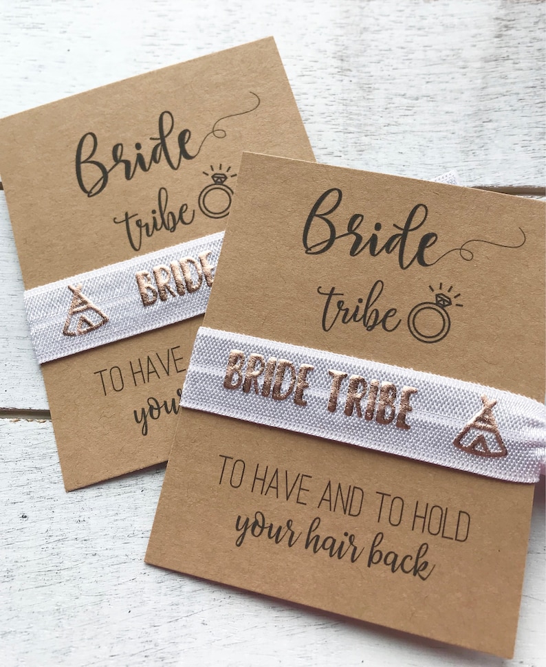 Bride Tribe Hair Tie Favors | Bachelorette Party, Bridesmaid Gift - Etsy