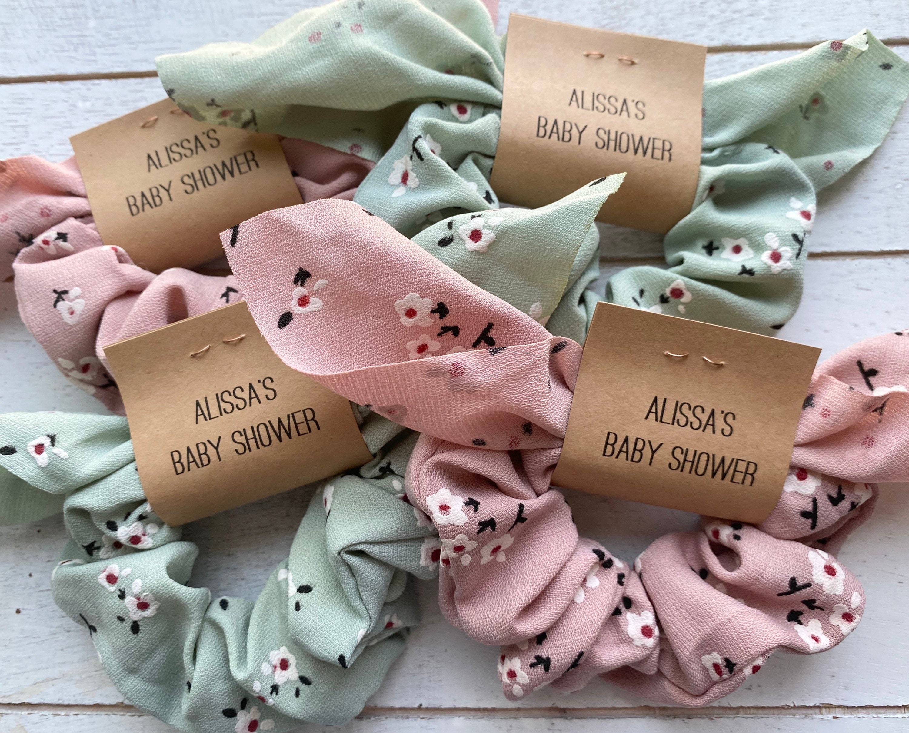 BABY IN BLOOM Custom Baby Shower Scrunchies Baby Shower - Etsy