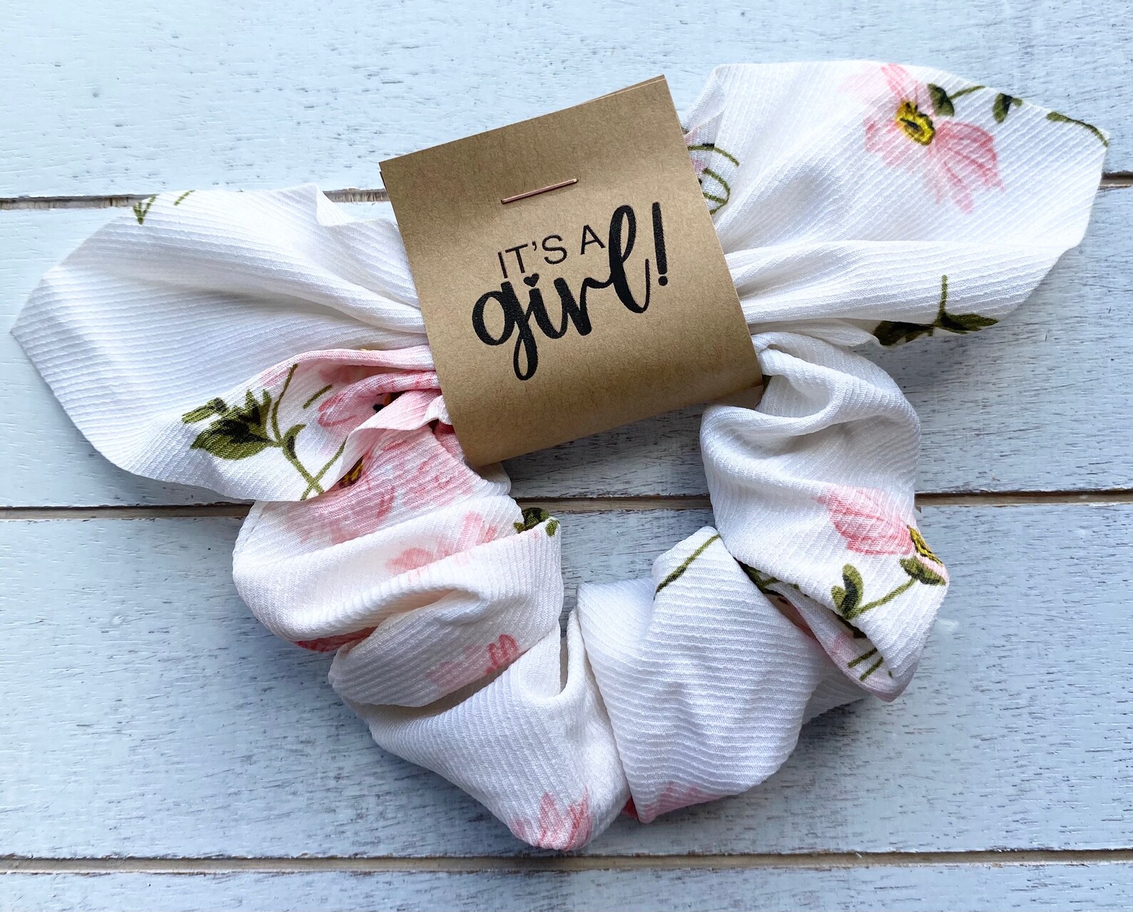 ITS A GIRL Custom Baby Shower Scrunchies Baby Shower | Etsy