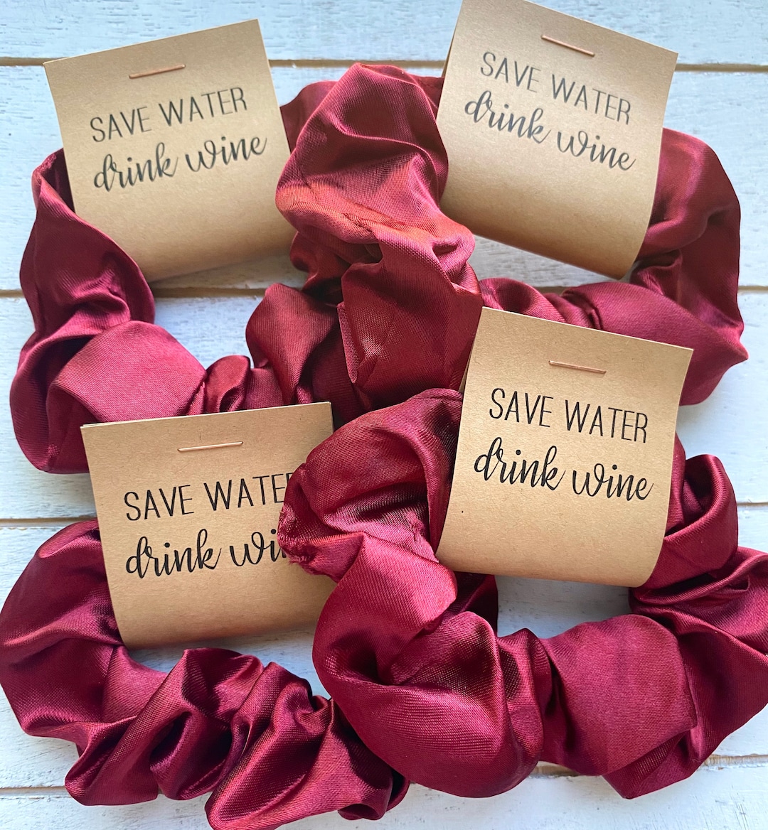 Save Water Drink Wine Scrunchie | Bachelorette Party Favors - Etsy
