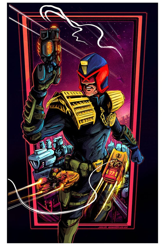 Judge Dredd art Stars | Etsy