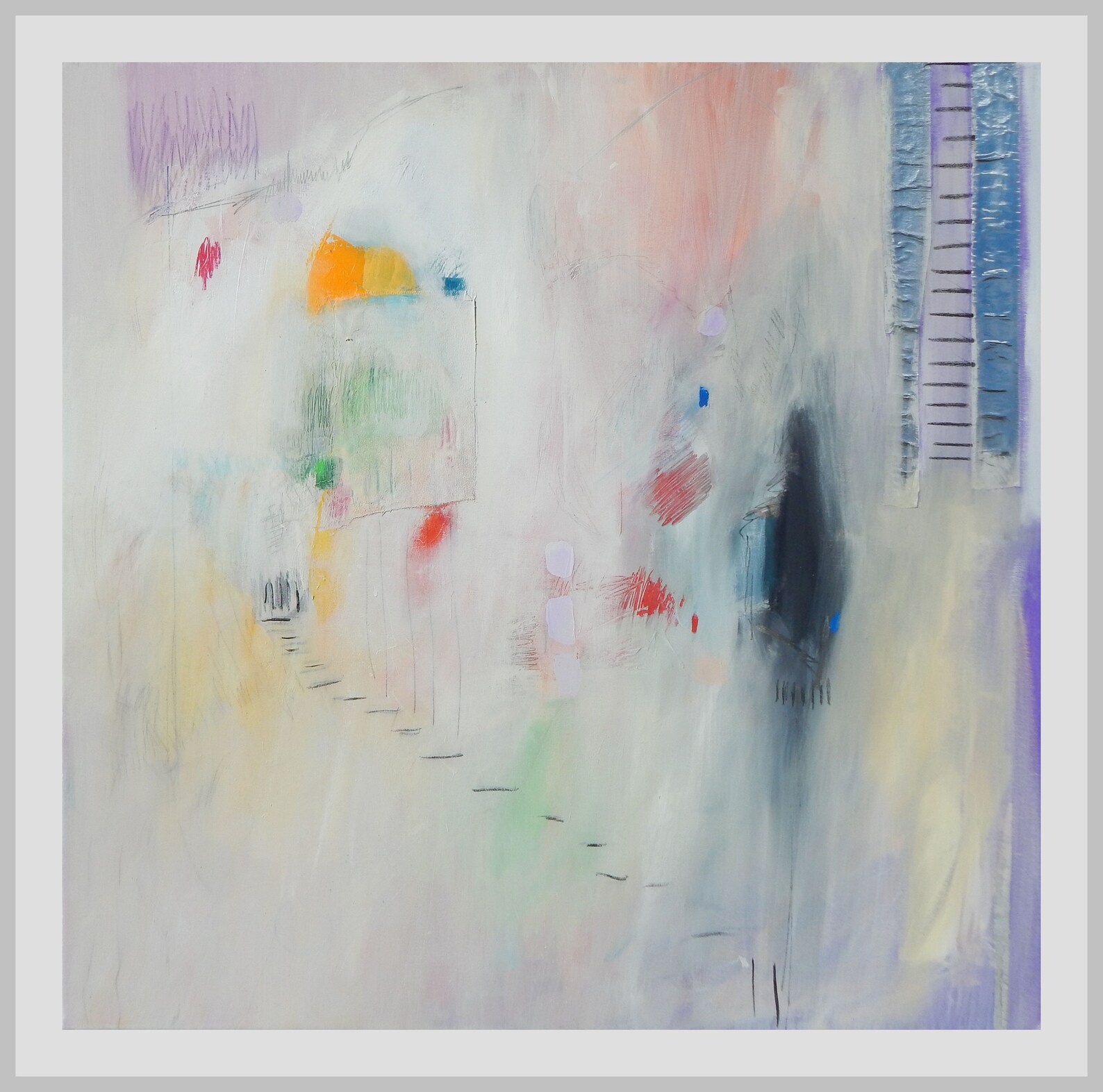 White Abstract Painting With Calming Colors, Limited Edition Giclee ...