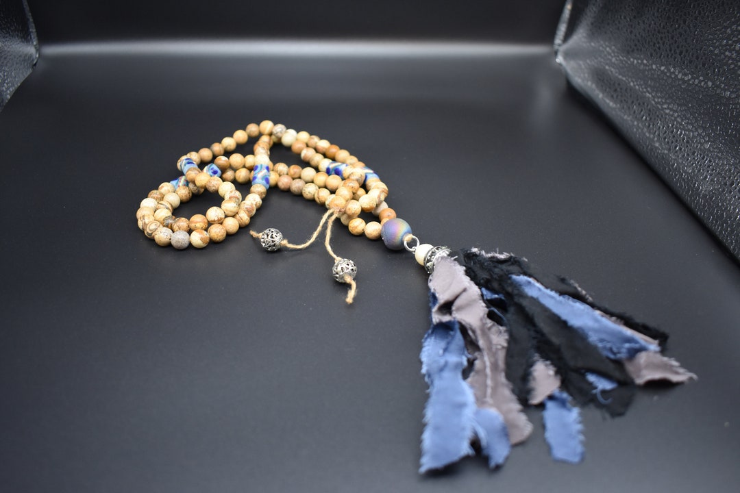 Mala Style Beaded Necklace - Etsy