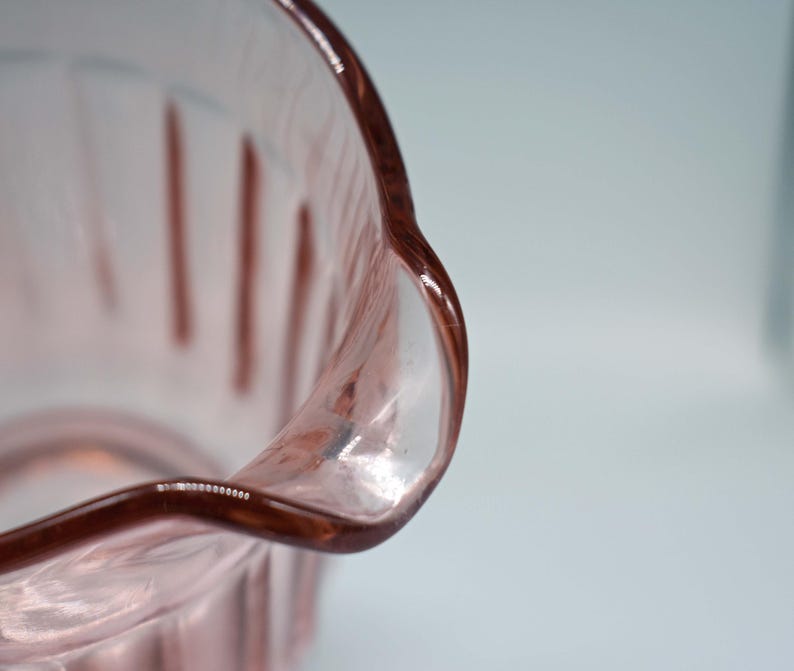 Pink Depression Glass Pitcher - Etsy