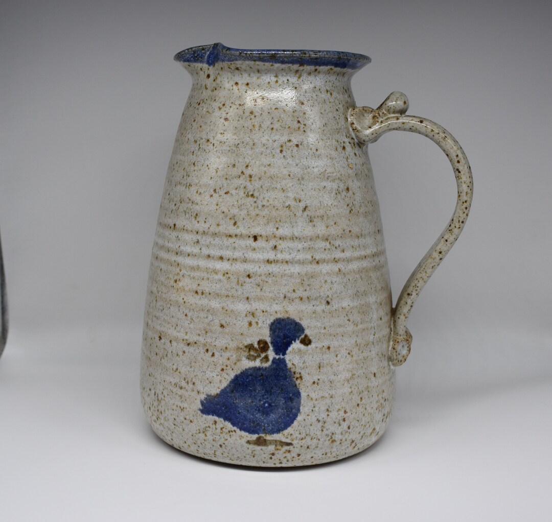 Pottery Goose Pitcher Signed Carlyle Cottage Core - Etsy