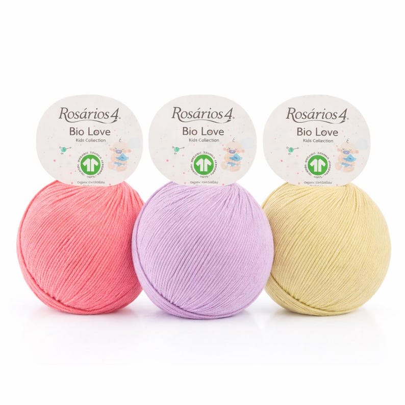 GOTS Organic Cotton Yarn – Rosários 4 Bio Love – Sport Weight Baby Yarn ...