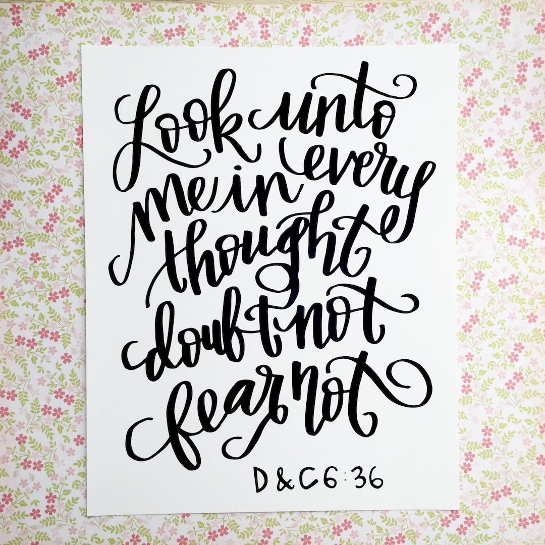 INSTANT DIGITAL DOWNLOAD Scripture "look Unto Me in Every Thought Doubt ...