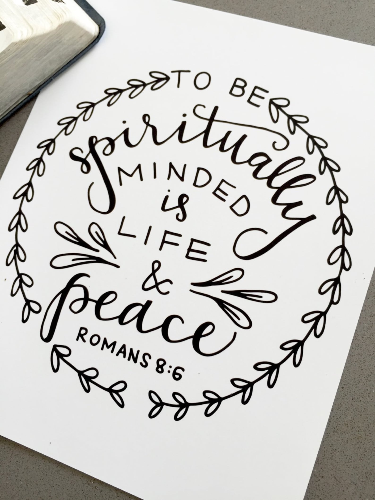 INSTANT DOWNLOAD to Be Spiritually Minded is Life and Peace - Etsy