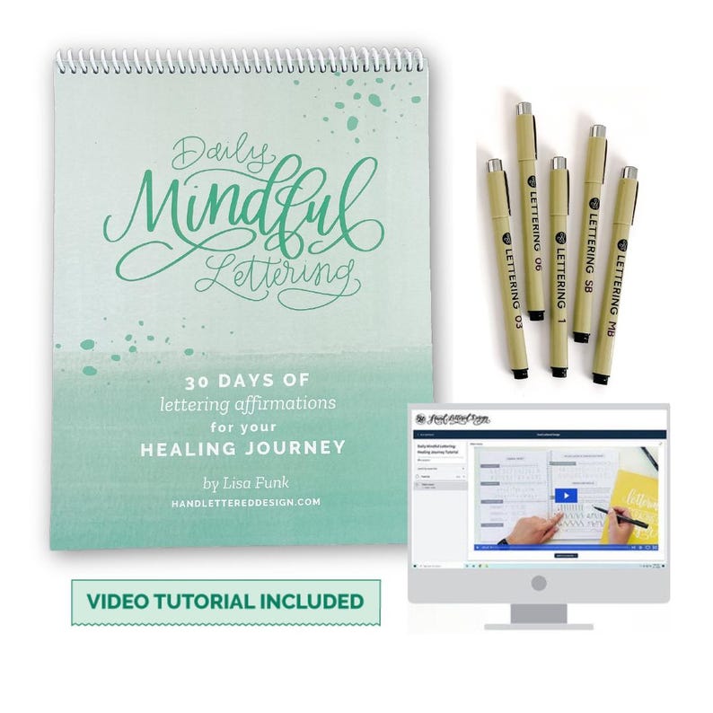Daily Mindful Lettering Kit: Healing Journey - Etsy