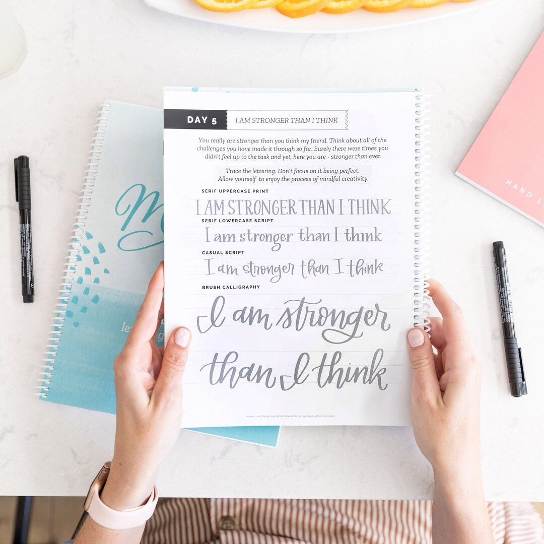 Daily Mindful Lettering Book: Peace & Calm Edition - Etsy