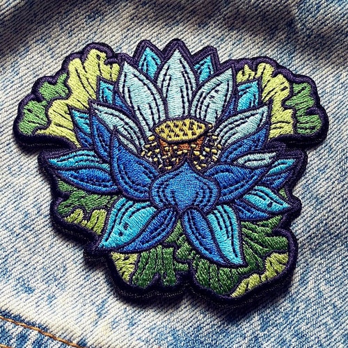 Peony Embroidered Iron on Patch Embroidered Flower Patch - Etsy
