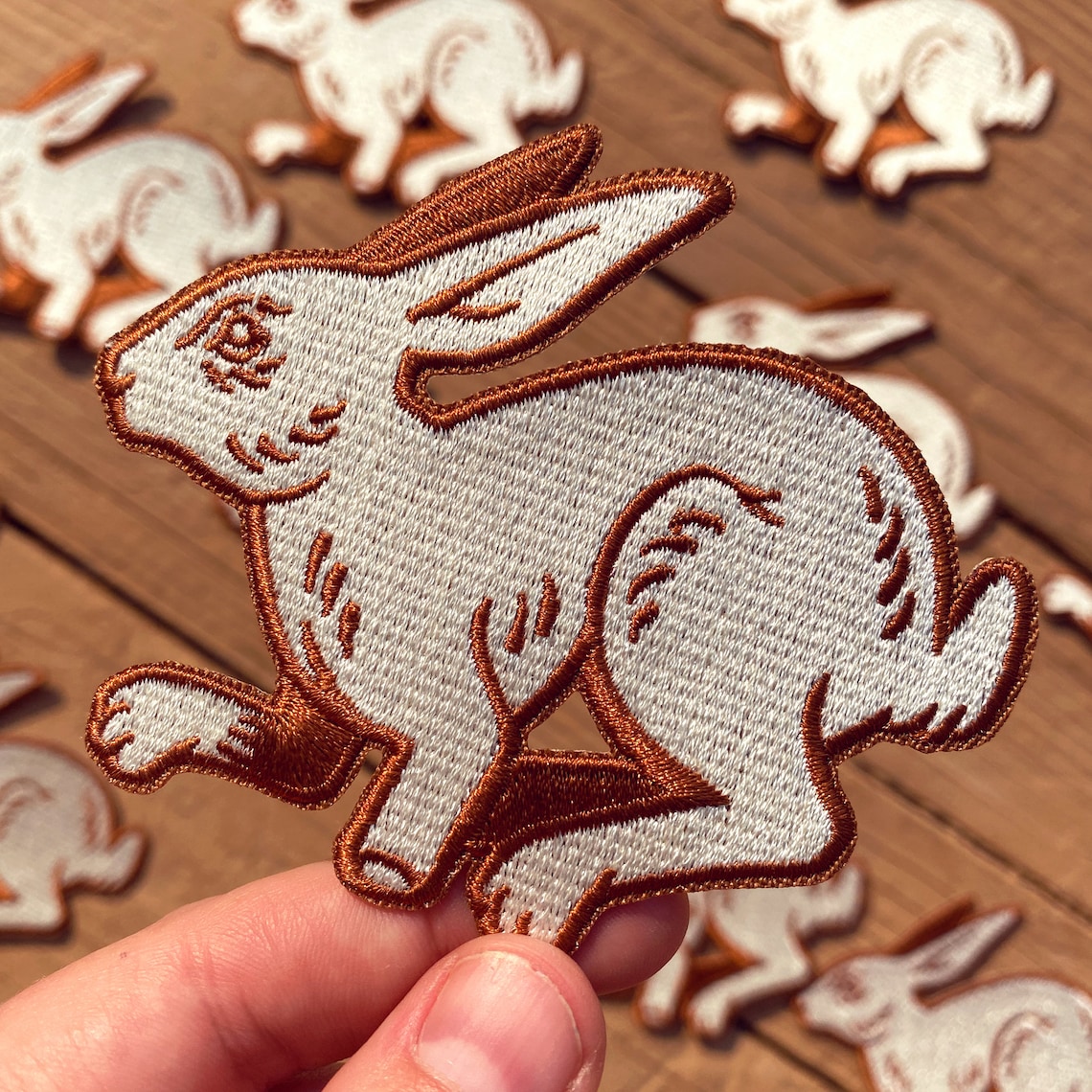 Rabbit Embroidered Iron on Patch Anti Rabbit's Foot - Etsy