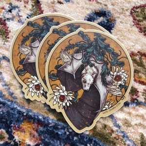 Bat Sticker - Vinyl Sticker 3x2 - Astral Bat - Botanical Floral Artwork ...