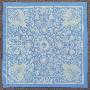 Lotus & Beetle Bandana - Periwinkle - Screen Printed Bandana Pattern ...
