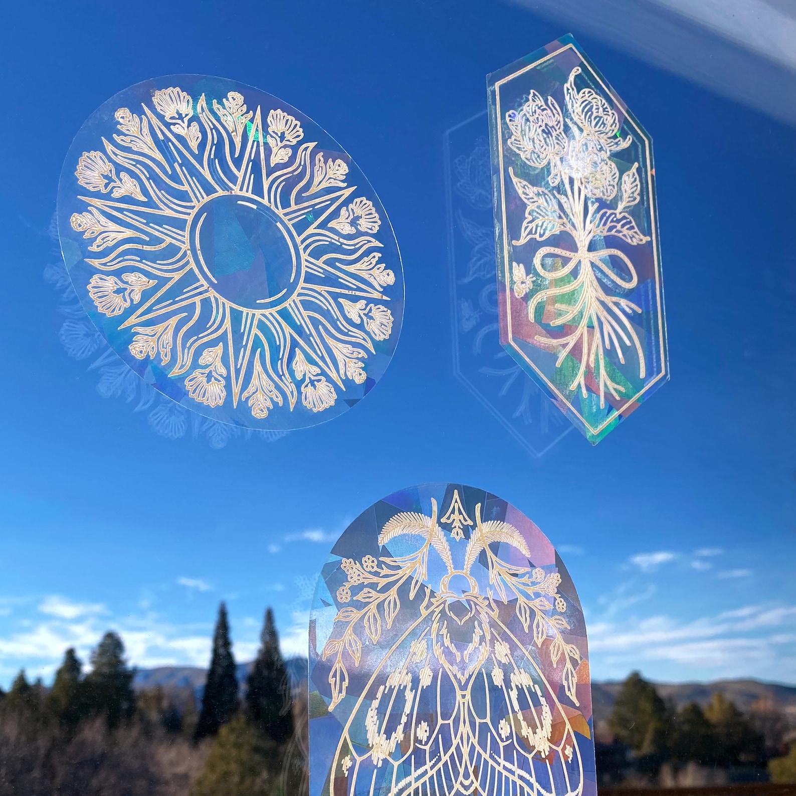 Moth Suncatcher Prism Window Sticker Rainbow Maker Decal | Etsy