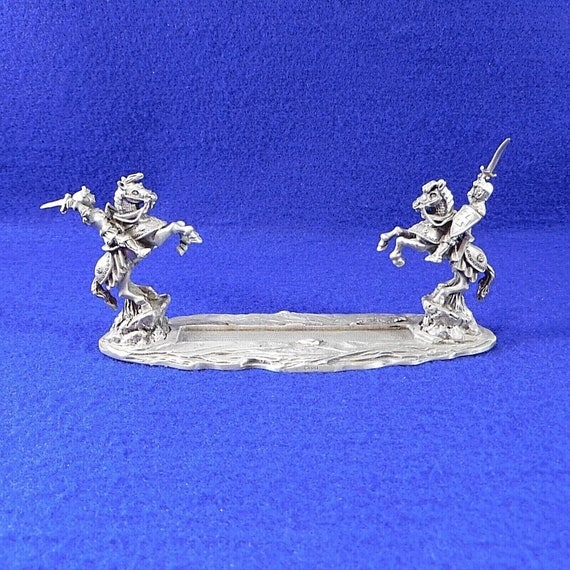Solid Pewter Jousting Knights Figurine Highly Detail Can Be - Etsy