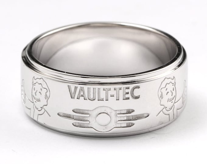 Vault-tec Wedding Band Vault Boy Video Game Wedding Ring Engagement ...