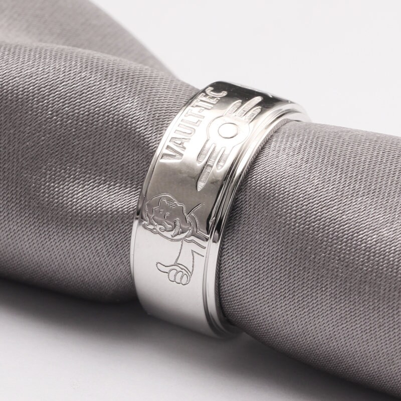 Vault-tec Wedding Band Vault Boy Video Game Wedding Ring | Etsy