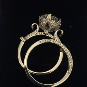 14k Gold 3 Carat Diamond Cinderella Pumpkin Carriage Fairy Tale Wedding ...