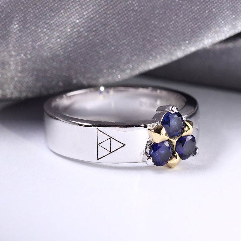 Zora Sapphire Wedding Band Spiritual Stone Ring Engagement Ring Cosplay ...