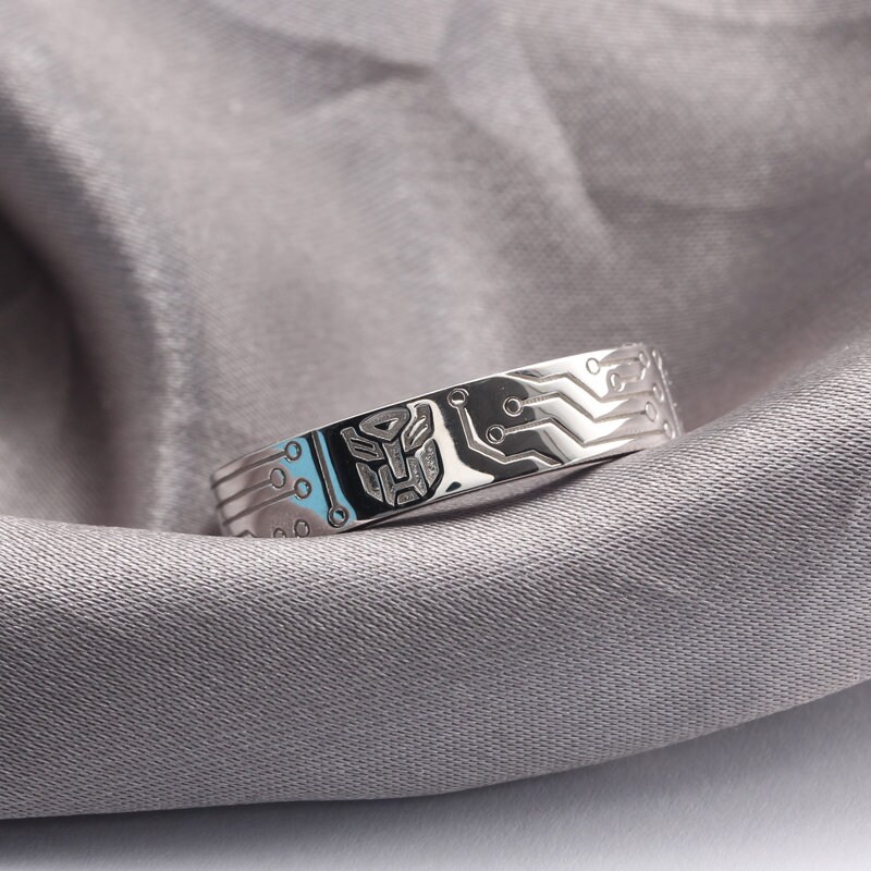 Transformers Autobot Wedding Band Nerdy Geeky Engagement Wedding Ring ...