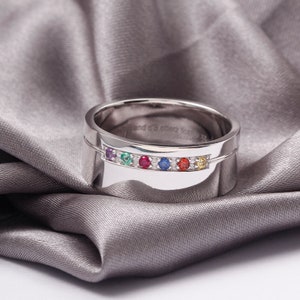 Ring of Infinity Wedding Band Representing Mind, Power, Reality, Soul ...
