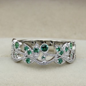 Emerald Ruby and Diamond Cosplay Costume Engagement Ring Wedding Ring ...
