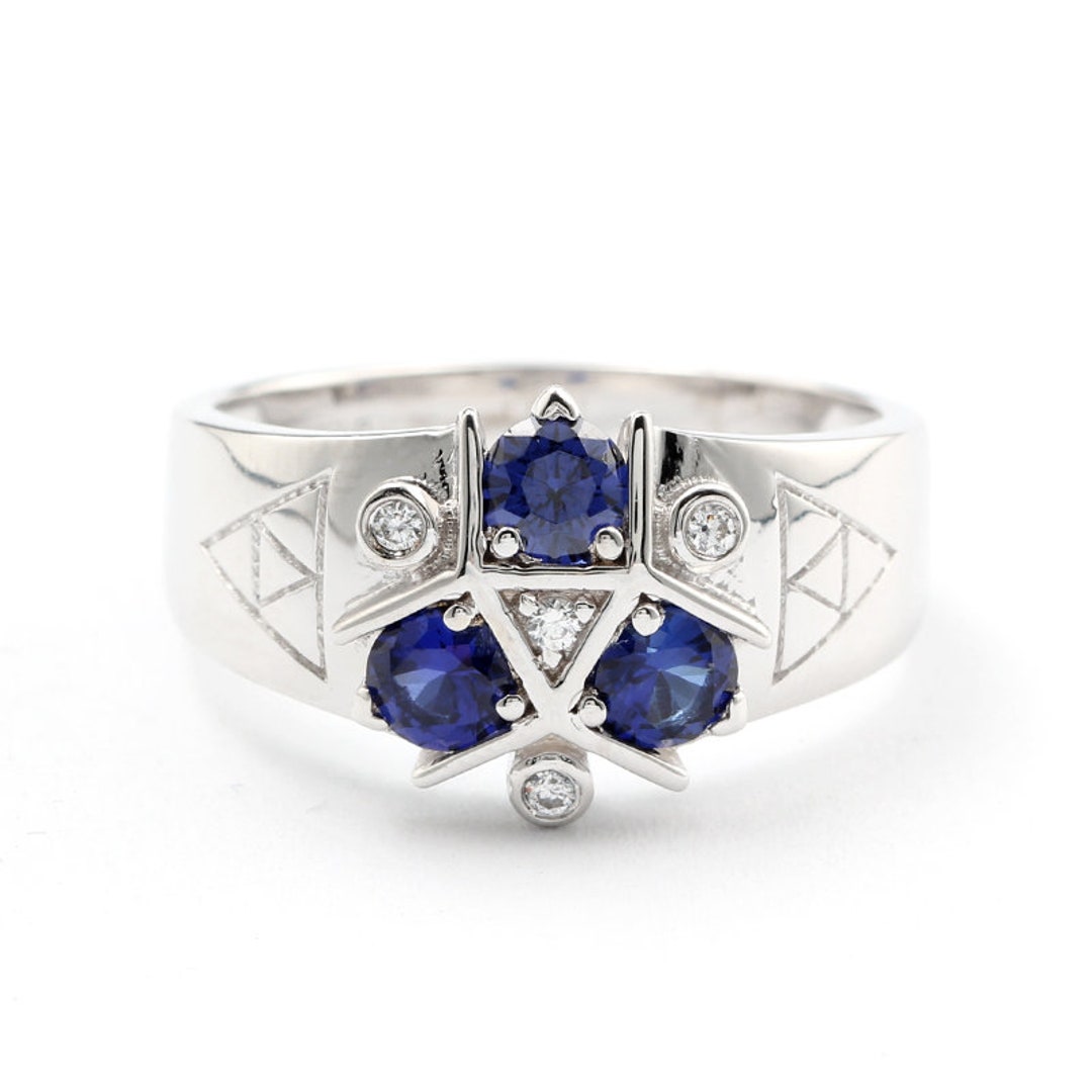 Thick Band Zora Sapphire Wedding Band Spiritual Stone Ring Engagement ...