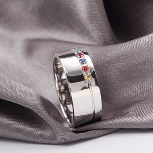 Ring of Infinity Wedding Band Representing Mind, Power, Reality, Soul ...