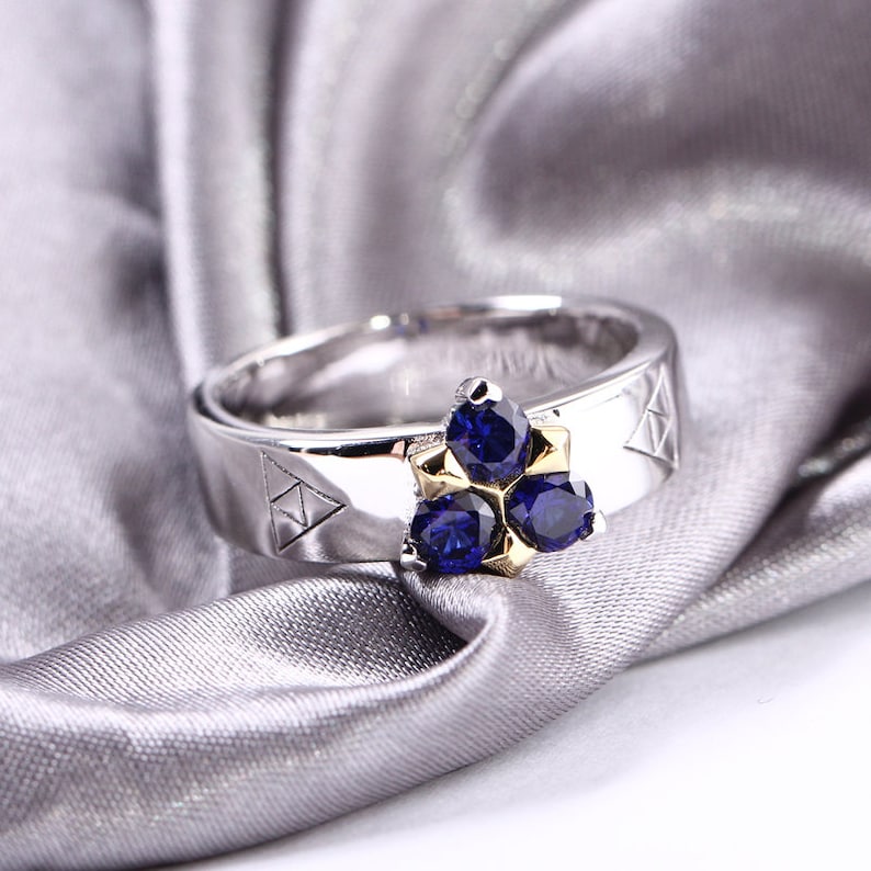 Zora Sapphire Wedding Band Spiritual Stone Ring Engagement Ring Cosplay ...
