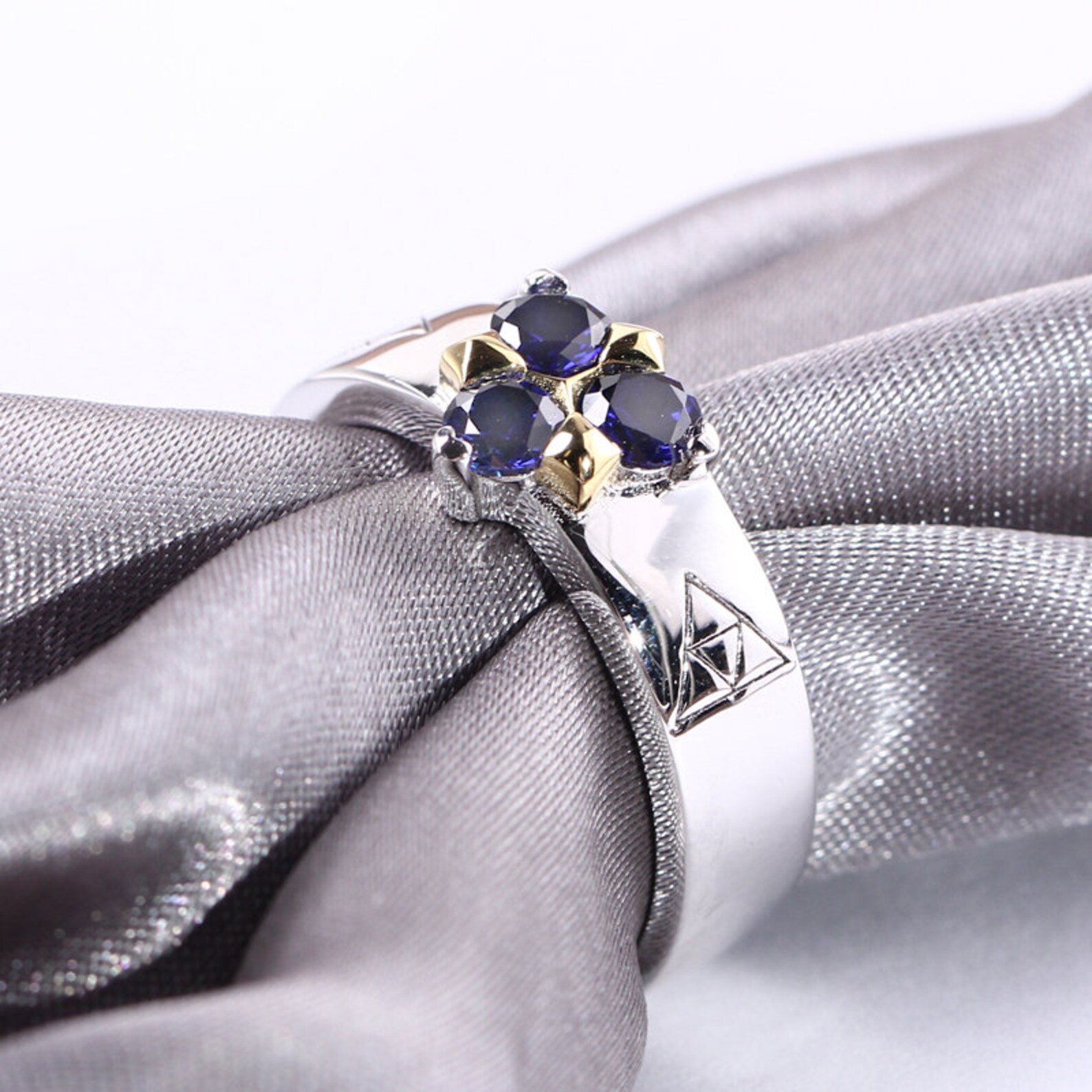 Zora Sapphire Wedding Band Spiritual Stone Ring Engagement - Etsy