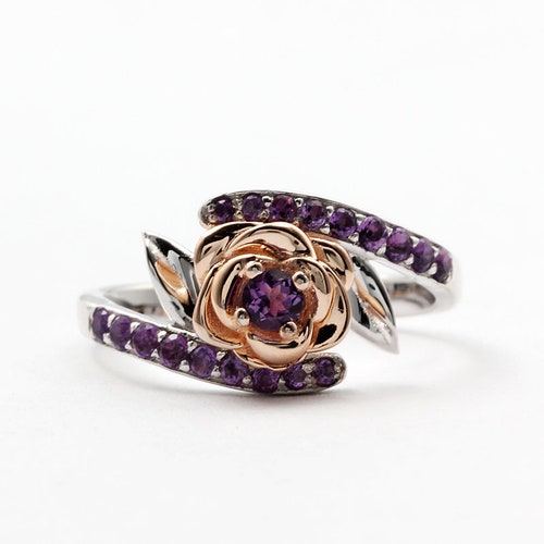 Rapunzel Fairy Tales Engagement Ring Natural Garnet Rose - Etsy