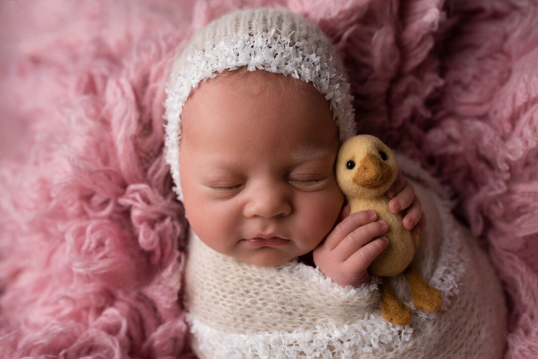 Delicate Fluffy Bonnet and Wrap Set, Fluffy Bonnet, Newborn Set Photo ...