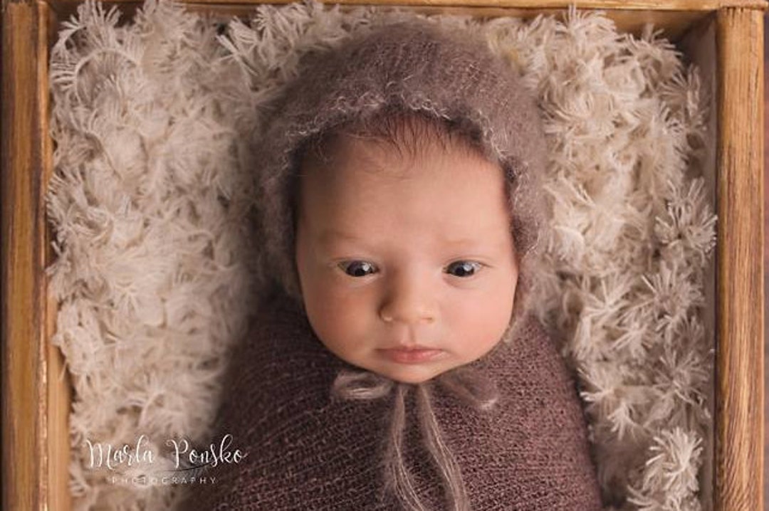 Newborn Lace Hat. Bonnet Photo Prop. Baby Mohair Bonnet. - Etsy