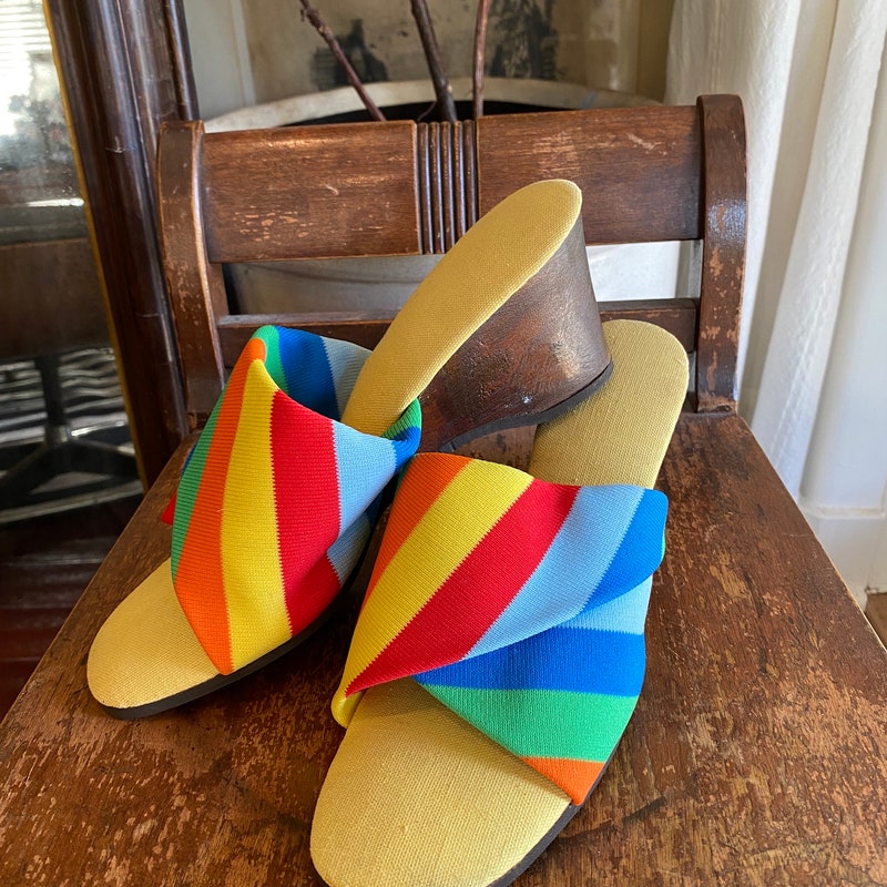 Vintage Mule Wedge - Etsy